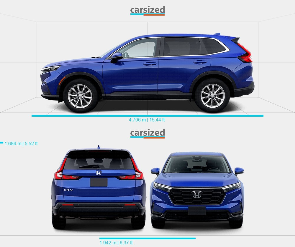 Honda CR-V 2022-heute Abmessungen Seitenansicht