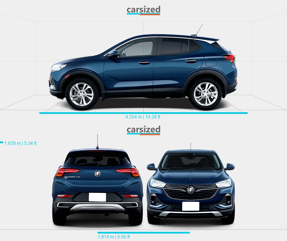 Buick Encore GX 2019-2023 Dimensions Side View
