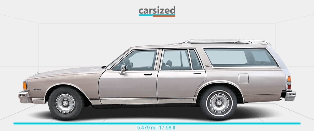 Chevrolet Caprice 1976-1990 Dimensions Side View