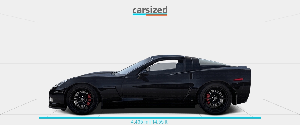 Chevrolet Corvette 2004-2013 Dimensions Side View
