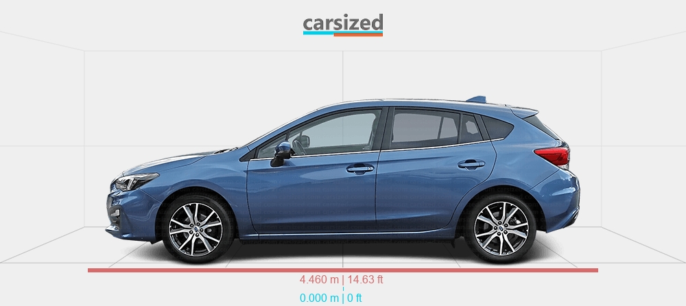 Dimensions: - vs. Subaru Impreza 2018-2023