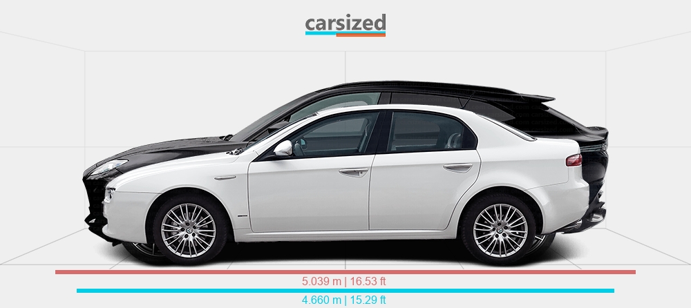 Dimensions: Alfa Romeo 159 2004-2011 vs. Aston Martin DBX 2020-present