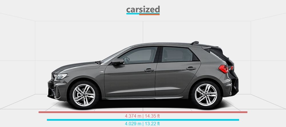 Dimensions: Audi A1 2018-present vs. Opel Astra 2021-present