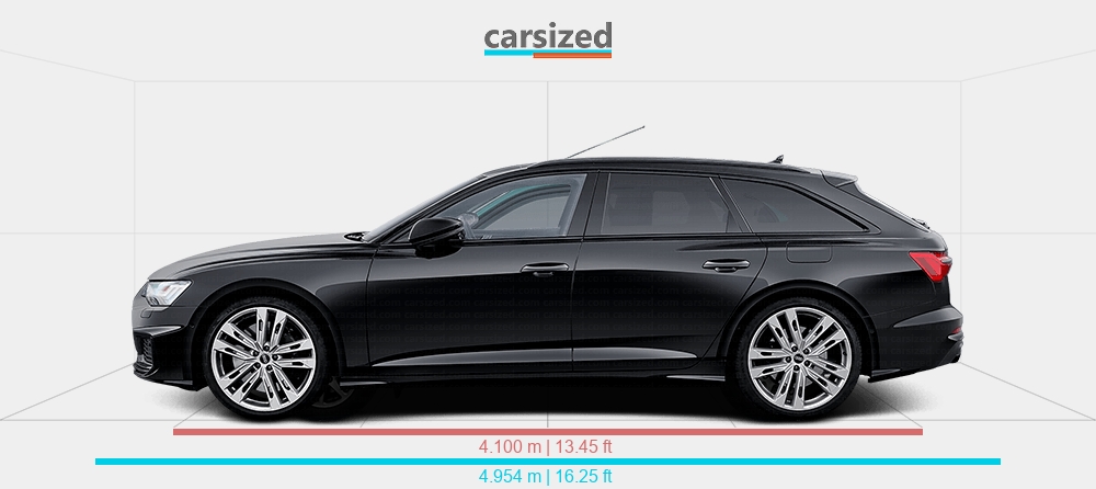 Dimensions: Audi A6 2018-2023 vs. Toyota Corolla 1997-2000