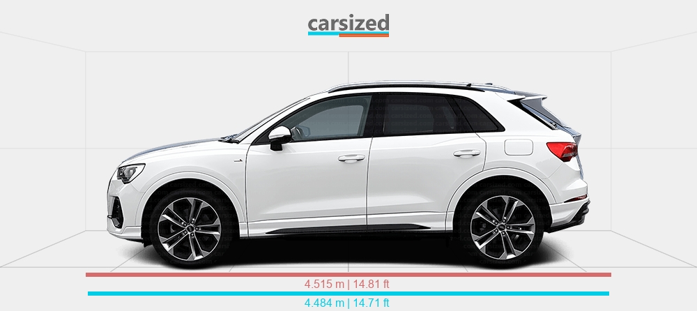 Dimensions: Audi Q3 2018-present vs. Kia Sportage 2021-present