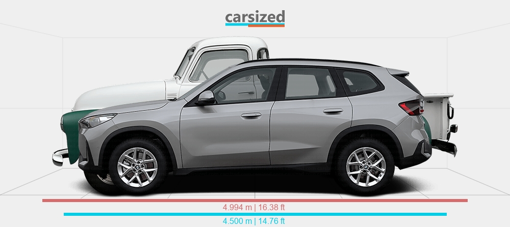 Dimensions: BMW X1 2022-present vs. Chevrolet 3100 1947-1949