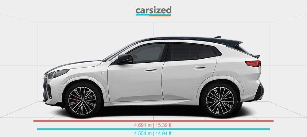 Dimensions: BMW X2 2024-present vs. INFINITI QX50 2017-present