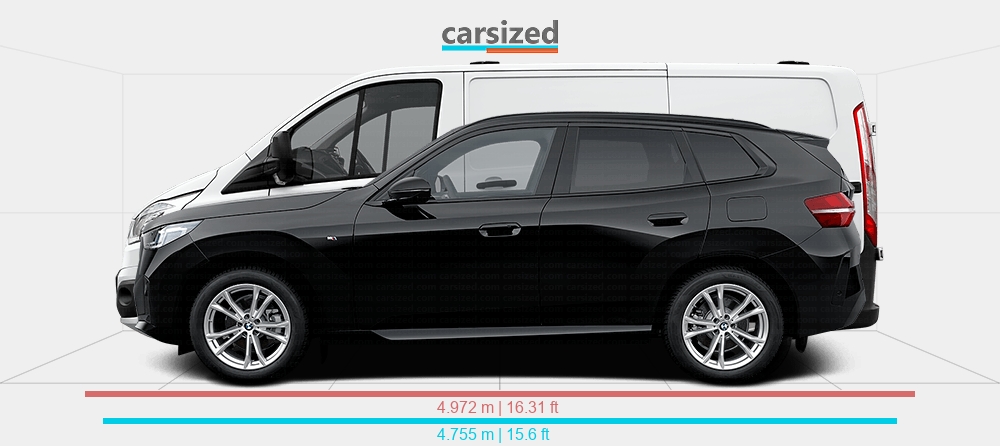 Dimensions: BMW X3 2024-present vs. Ford Transit Custom 2012-2018