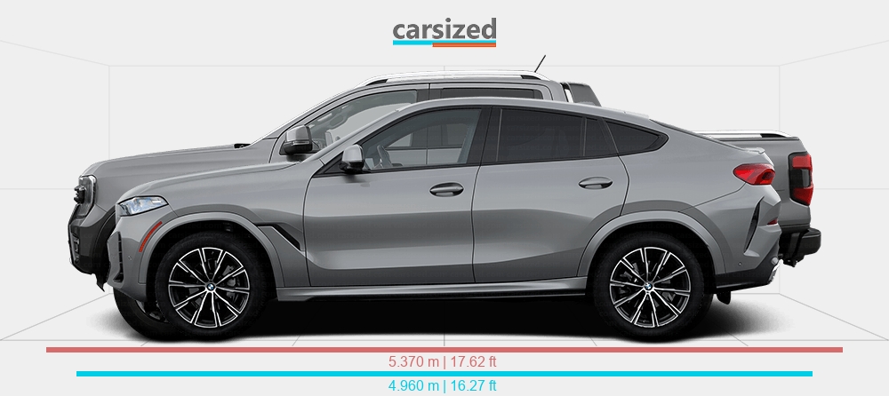 Dimensions: BMW X6 2023-present vs. Ford Ranger 2022-present
