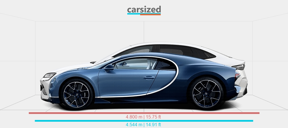 Dimensions: Bugatti Chiron 2016-2022 vs. BYD Seal 2022-present