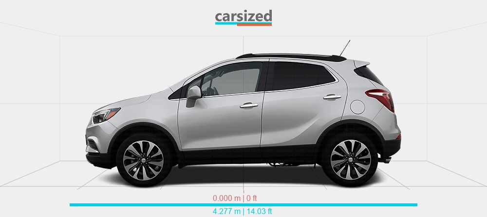 Dimensions: Buick Encore 2017-2022 vs. Toyota 4Runner 2016-present