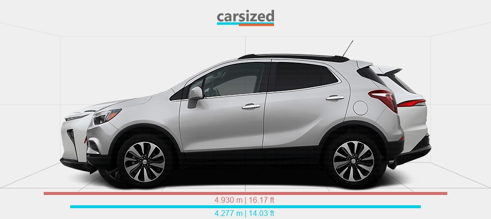 Dimensions: Buick Encore 2017-2022 vs. Toyota Crown Signia 2024-present