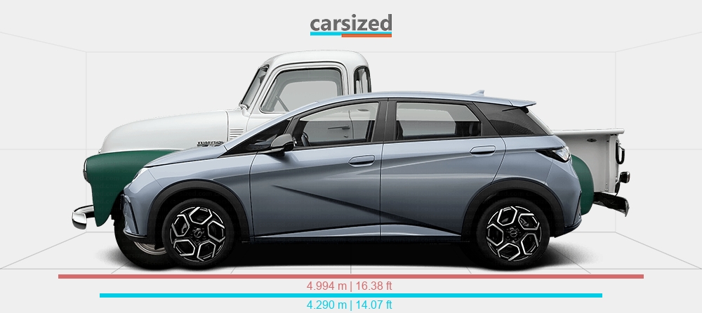 Dimensions: BYD Dolphin 2021-present vs. Chevrolet 3100 1947-1949