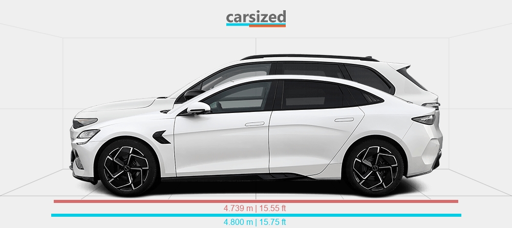 Dimensions: BYD Seal 2022-present vs. Leapmotor C10 2024-present