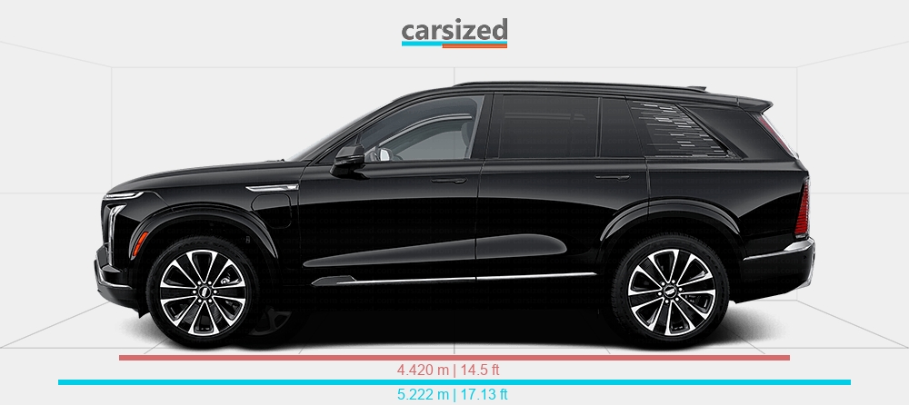 Dimensions: Cadillac Vistiq 2025-present vs. Jeep Compass 2016-2021