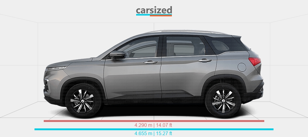 Dimensions: Chevrolet Captiva 2020-present vs. BYD Dolphin 2021-present