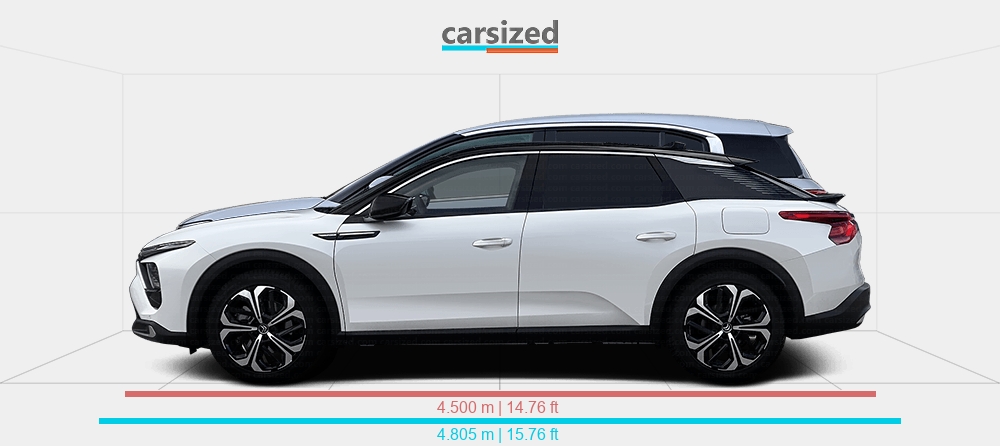 Dimensions: Citroën C5 X 2021-present vs. Citroën C5 Aircross 2017-2022