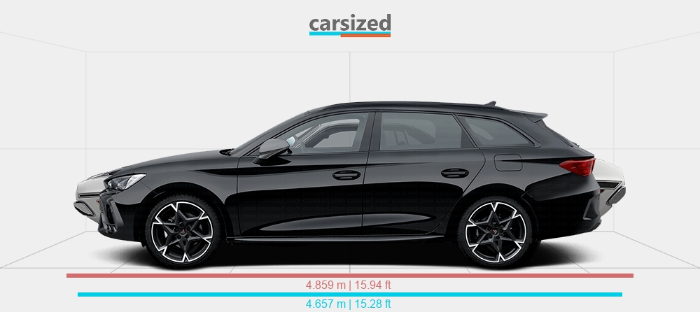 Dimensions: Cupra Leon 2024-present vs. Dodge Challenger 1969-1974