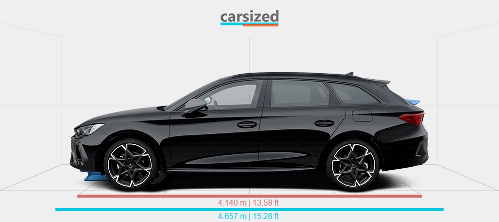 Dimensions: Cupra Leon 2024-present vs. Lamborghini Countach 1978-1985