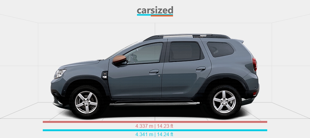 Dimensions: Dacia Duster 2021-2023 vs. GAC Trumpchi GE3 2017-2020