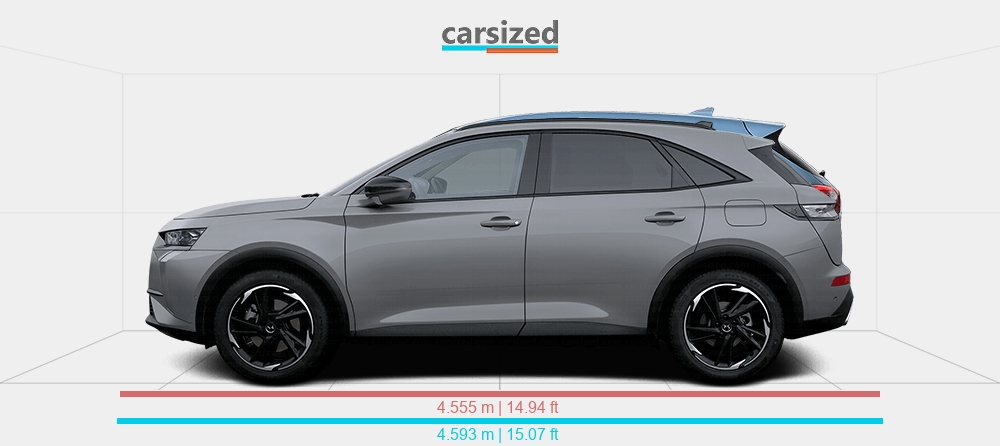 Dimensions: DS 7 Crossback 2022-present vs. Mazda CX-5 2012-2017