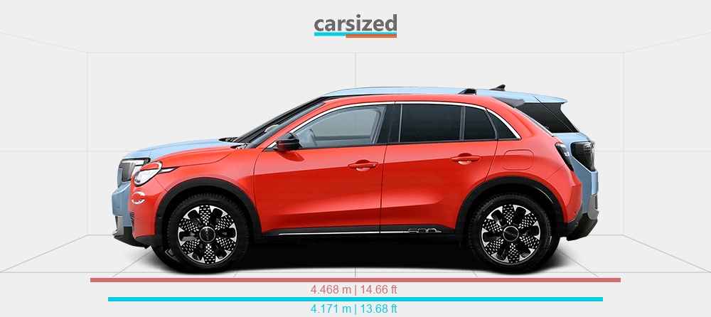 Dimensions: FIAT 600 2023-present vs. Ford Explorer EV 2024-present