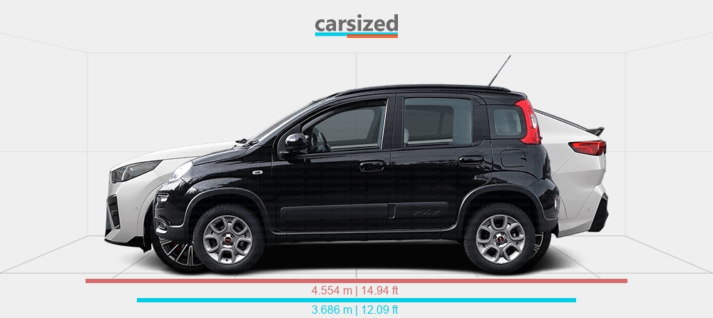 Dimensions: FIAT Panda 2011-2020 vs. BMW X2 2024-present