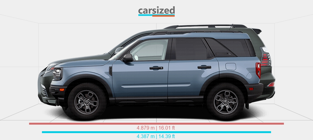 Dimensions: Ford Bronco Sport 2021-present vs. Lexus GX 2019-2022