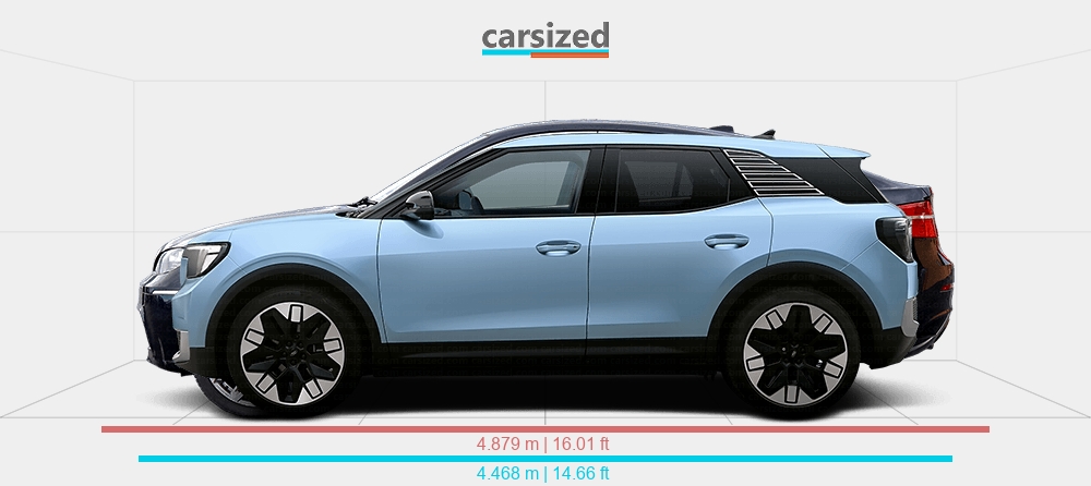 Dimensions: Ford Explorer EV 2024-present vs. BMW X6 2008-2014