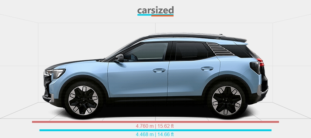 Dimensions: Ford Explorer EV 2024-present vs. Hongqi HS5 2019-2023