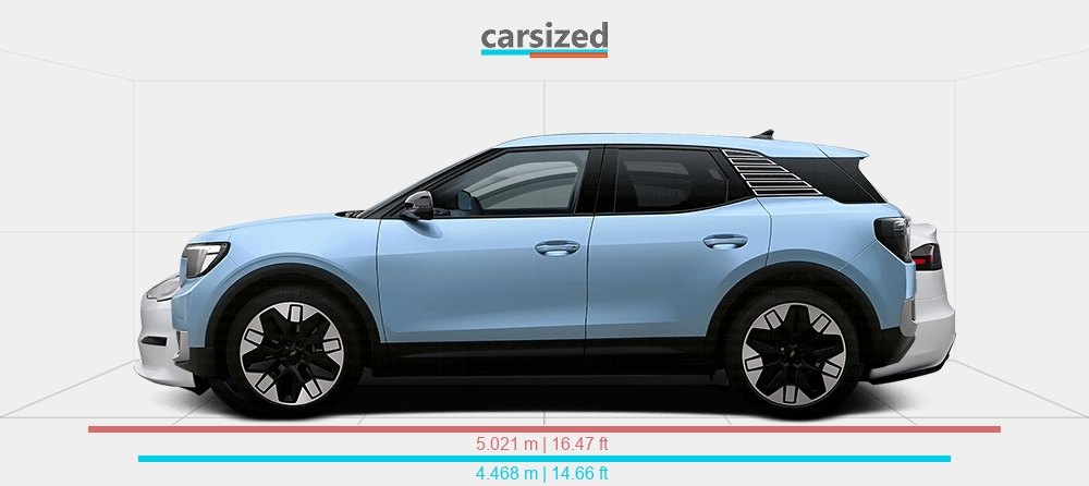 Dimensions: Ford Explorer EV 2024-present vs. Tesla Model S 2021-present