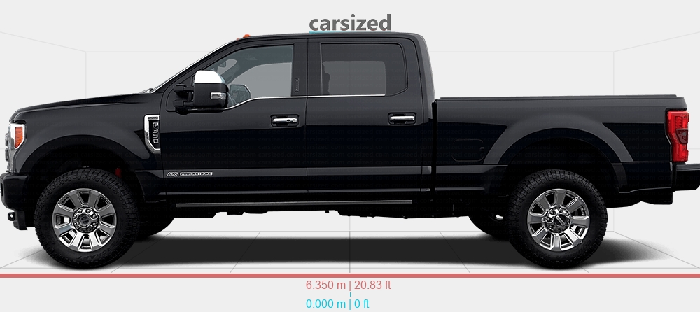 Dimensions: Ford F-150 Lightning 2022-present vs. Ford F-350 2016-2019