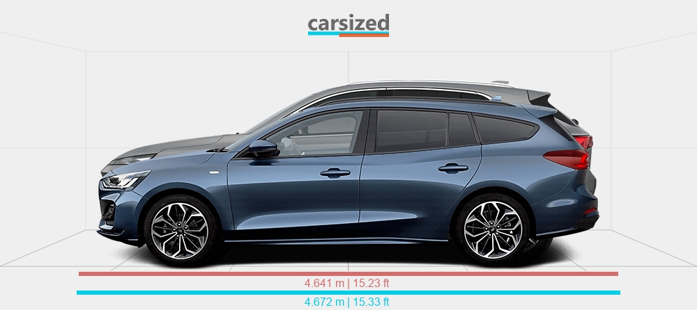 Dimensions: Ford Focus 2022-present vs. Buick Envision 2024-present