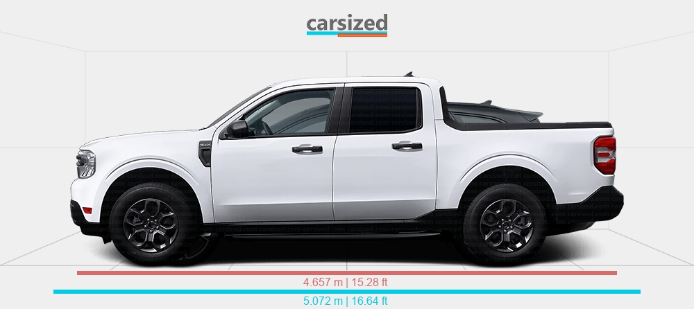 Dimensions: Ford Maverick 2021-present vs. Cupra Leon 2024-present