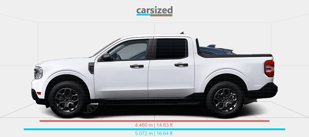 Dimensions: Ford Maverick 2021-present vs. Mazda 3 2013-2017