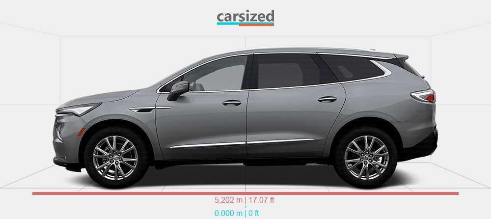 Dimensions: Ford Mustang 1966-1968 vs. Buick Enclave 2022-present