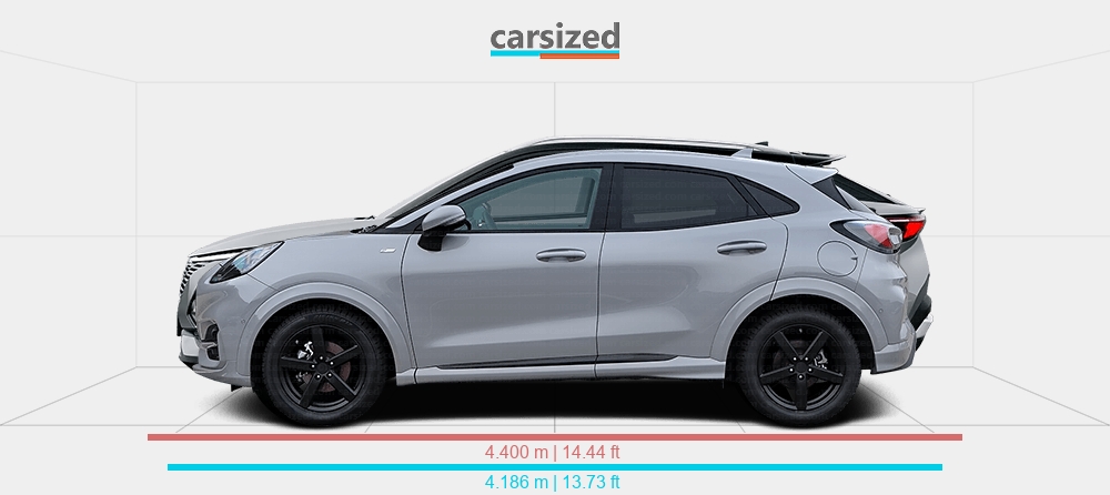 Dimensions: Ford Puma 2019-present vs. Omoda 5 2022-present
