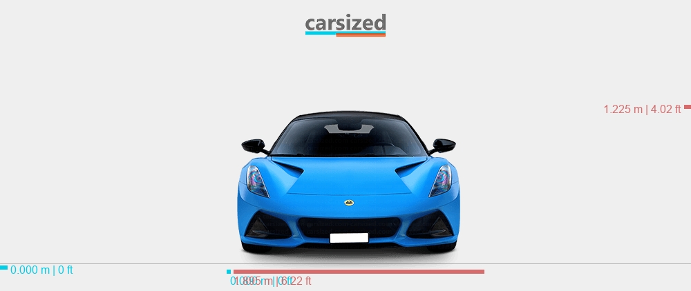 Dimensions: - vs. Lotus Emira 2022-present