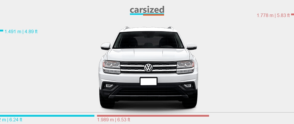 Dimensions: BMW 7-Series 2005-2008 vs. Volkswagen Atlas 2017-2020