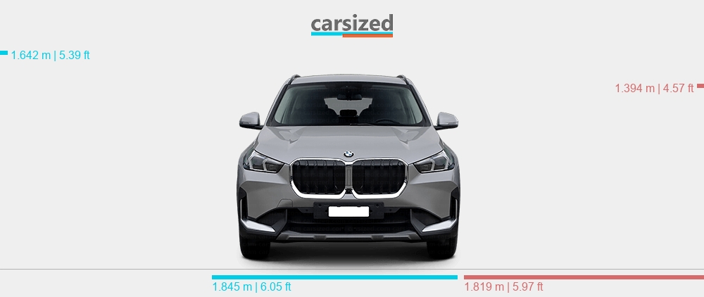 Dimensions: BMW X1 2022-present vs. Oldsmobile Cutlass Supreme 1977-1988