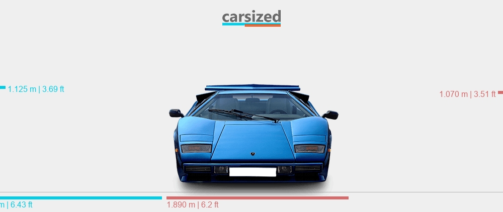Dimensions: Bugatti EB 110 1991-1995 vs. Lamborghini Countach 1978-1985