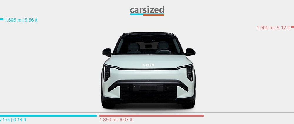 Dimensions: FIAT Multipla 2004-2008 vs. Kia EV3 2024-present