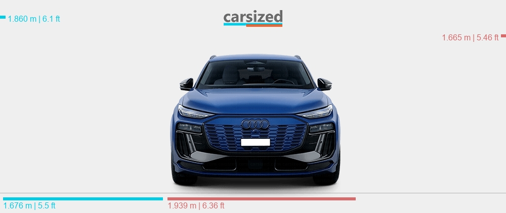 Dimensions: Ford Model T 1908-1927 vs. Audi Q6 e-tron 2024-present