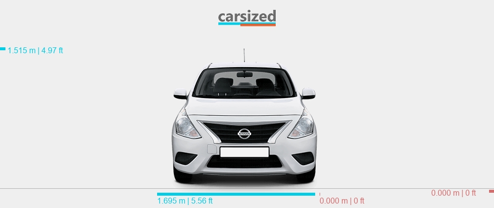 Dimensions: Nissan Sunny 2015-2019 vs. Toyota Corolla 2000-2002