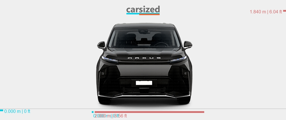 Dimensions: Toyota Hilux 2016-2020 vs. Maxus Mifa 9 2021-present