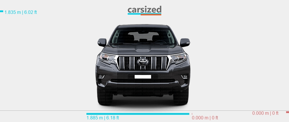 Dimensions: Toyota Land Cruiser Prado 2018-2023 vs. Toyota 4Runner 2016 ...