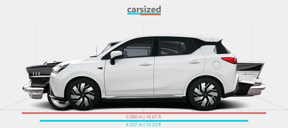 Dimensions: GAC Trumpchi GE3 2017-2020 vs. Chevrolet Bel Air 1957-1957