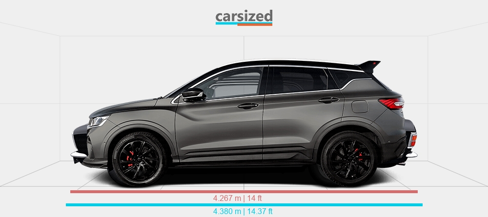 Dimensions: Geely Coolray 2018-2022 vs. Ford Cortina 1966-1970