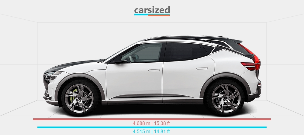 Dimensions: Genesis GV60 2021-present vs. Volvo XC60 2017-2021