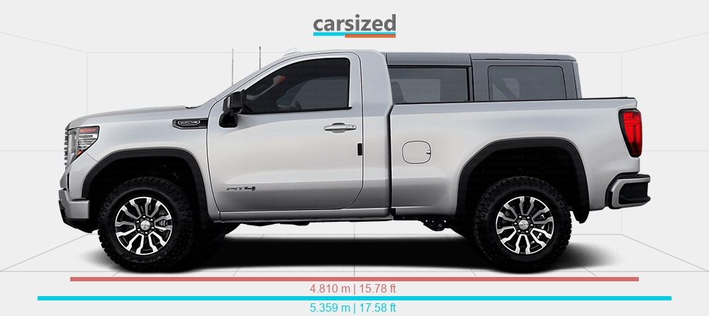 Dimensions: GMC Sierra 2022-present vs. Ford Bronco 2021-present